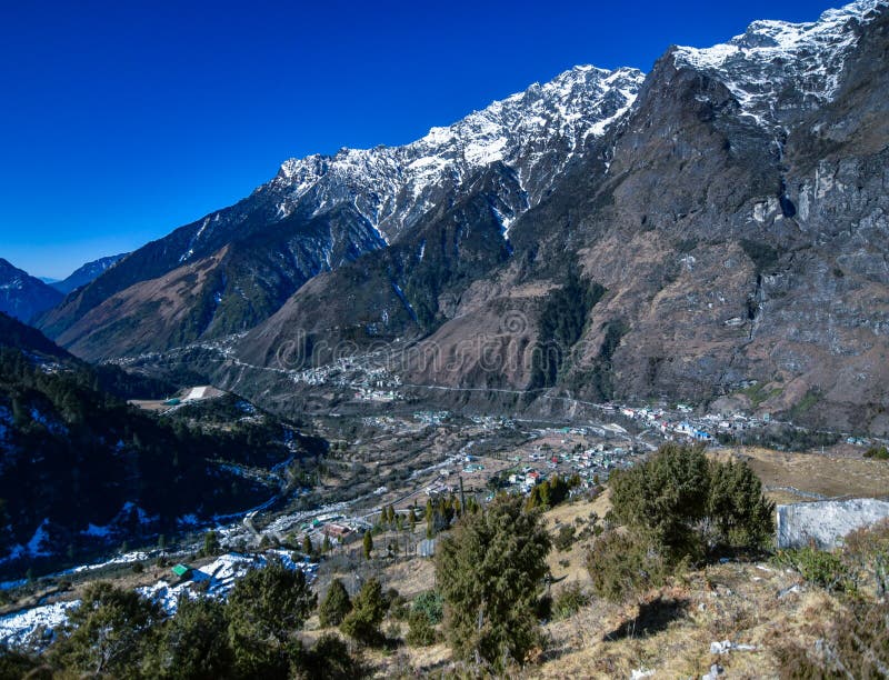 Mountains and valley stock image. Image of slopes, stone - 176421789