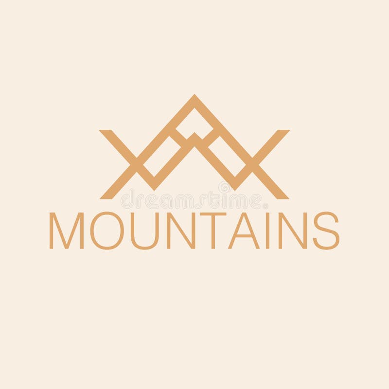Mountains Vector Logo Design. Abstract Nature Logotype Stock Vector ...