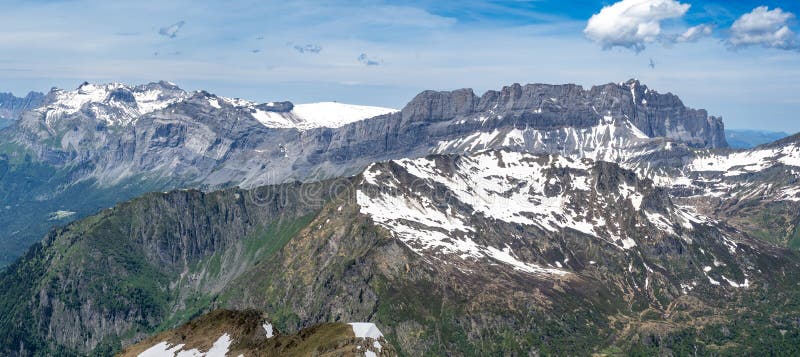 Mountains Views in Chamonix-Montblanc Range, France Stock Image - Image ...