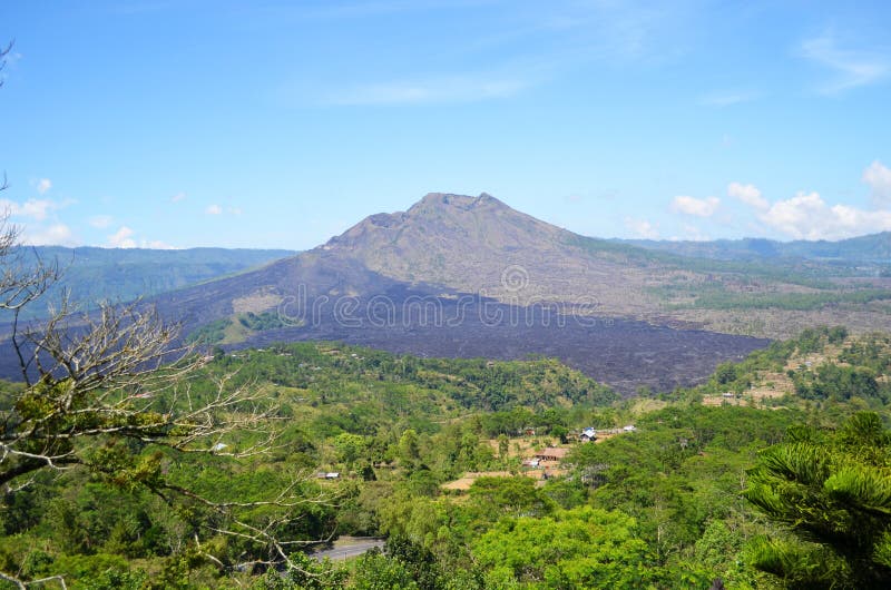 Mountains and Volcano in the Tropical Rainforest. Stock Photo - Image ...