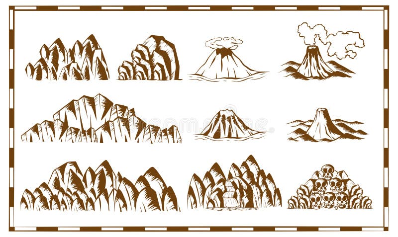 Waterfall Treasure Map Stock Illustrations – 38 Waterfall Treasure Map ...