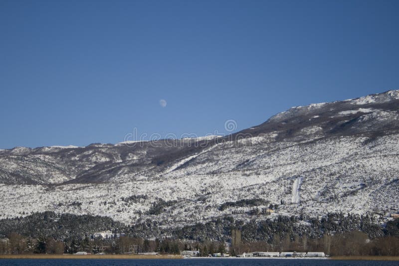 Mountains on the winter stock photo. Image of tree, lake - 49915028