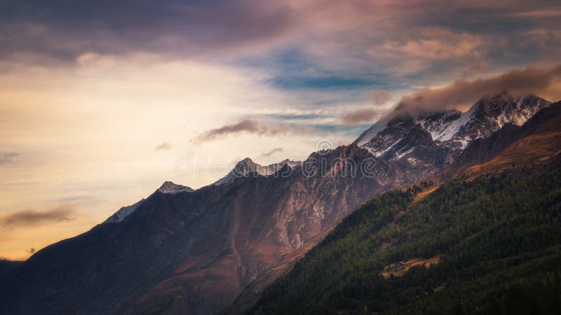 Mountainside stock image. Image of beautiful, scene, alps - 86708013