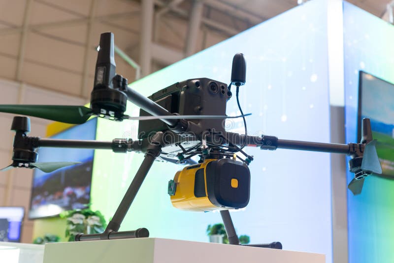 Mounted Camera or Sensor Device - Big 5 Propellers Drone Stock Image ...