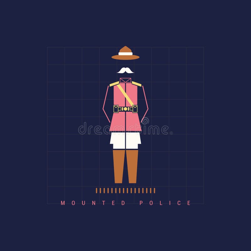 Mounted Police. Vector Illustration Decorative Design Stock Vector ...