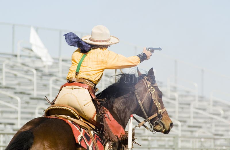 Mounted shooting 2 stock image. Image of arizona, cowboy - 2217899