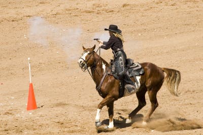 Mounted shooting 6 stock photo. Image of black, caliber - 2217914