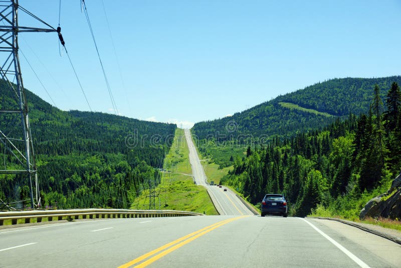 Mountian Road in Northern Canada Stock Image - Image of evergreen ...