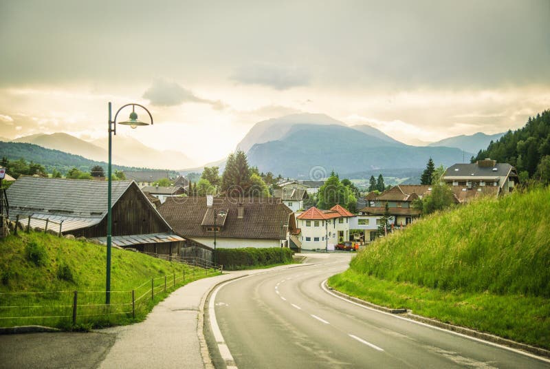 Mountian Road through a Village Stock Photo - Image of outside, calais ...