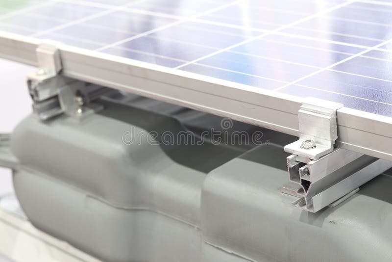 Clamp of Solar Panel ; Installation Stock Photo - Image of bolt, side ...