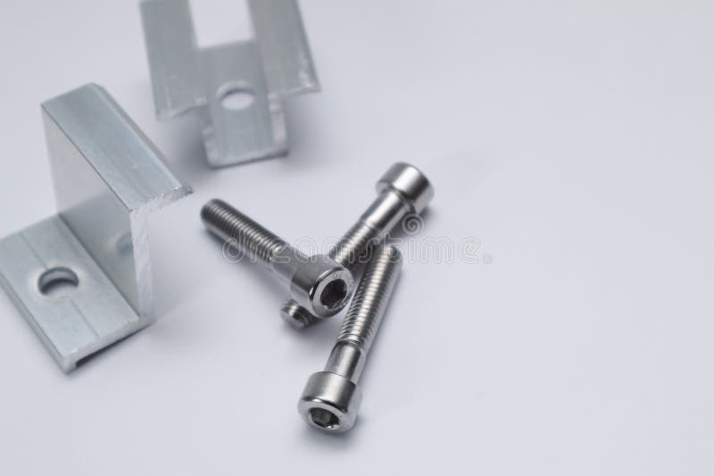 Mounting Clamp of Solar Panel. Solar Panel Mounting. Various Components ...