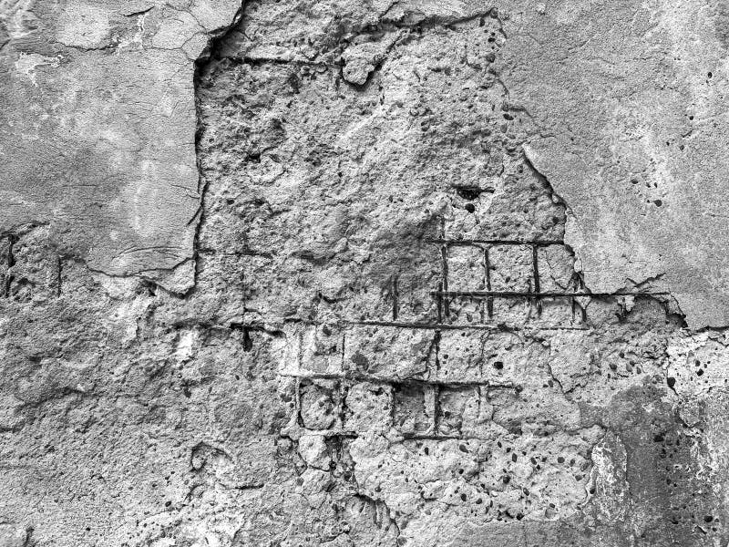 Mounting Defect on the Wall Black and White Stock Image - Image of wall ...