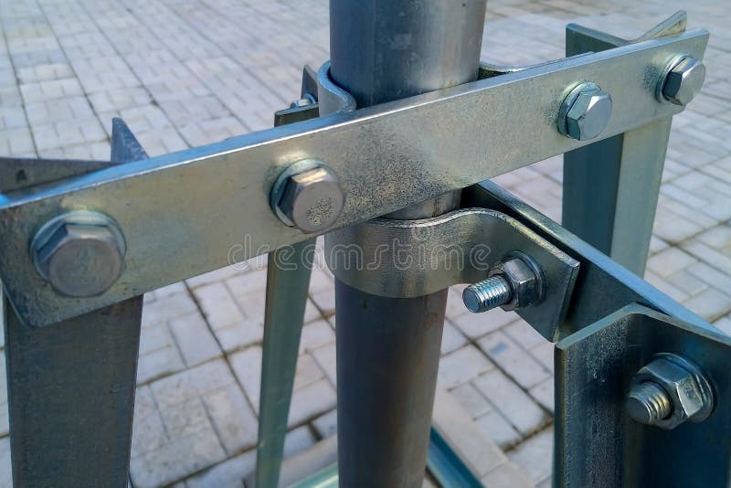 Mounting Elements of Metal Structures on Bolts and Steel Clamps Made of ...