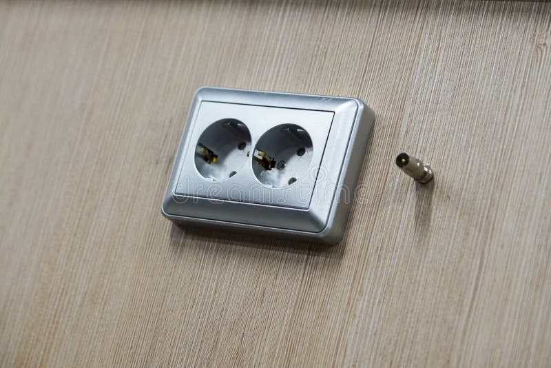 Mounting Sockets, Install AC Outlets with Screwdriver Stock Image ...