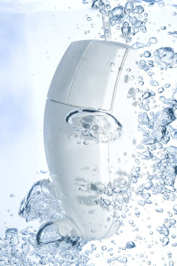 Mouse stock photo. Image of water, computer, splash, white - 10550960