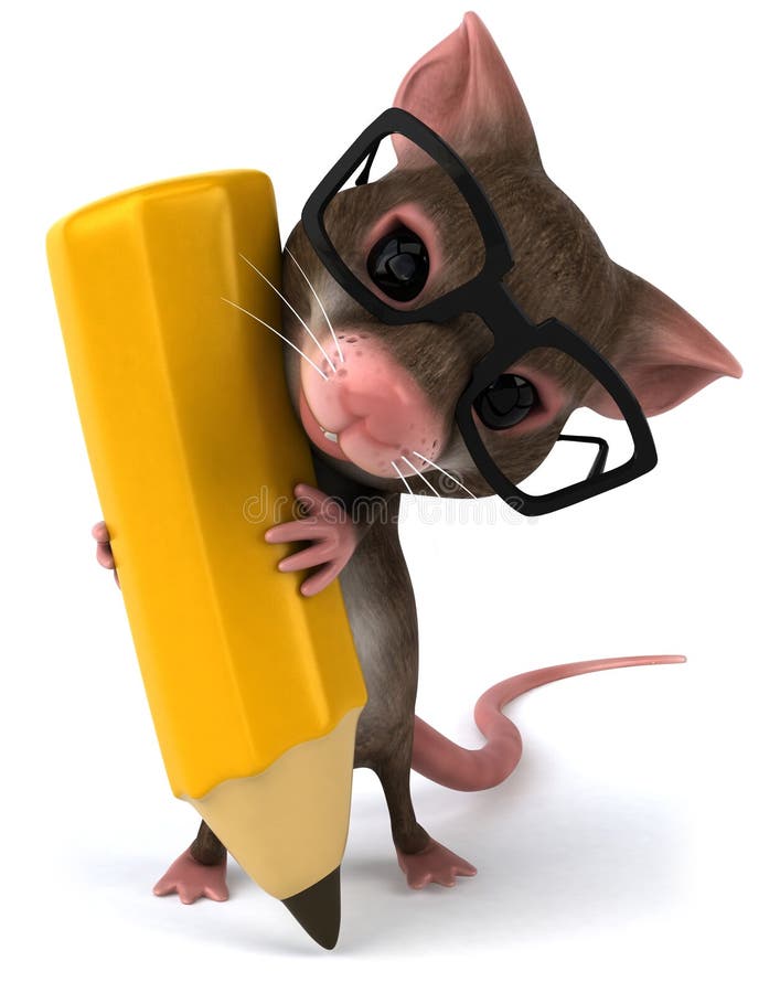 Mouse with a tooth stock illustration. Illustration of small - 13564491