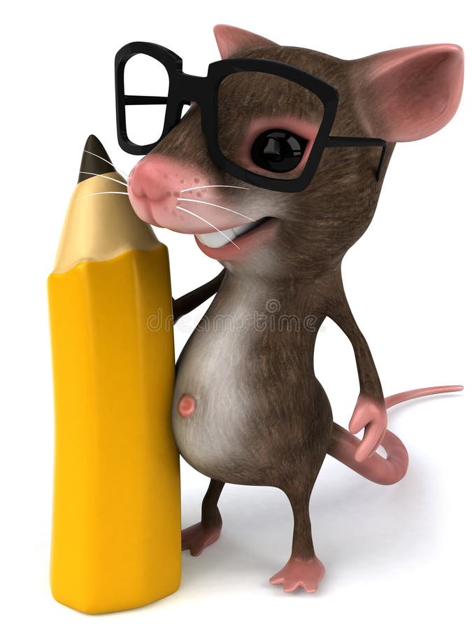 Mouse with a tooth stock illustration. Illustration of small - 13564491