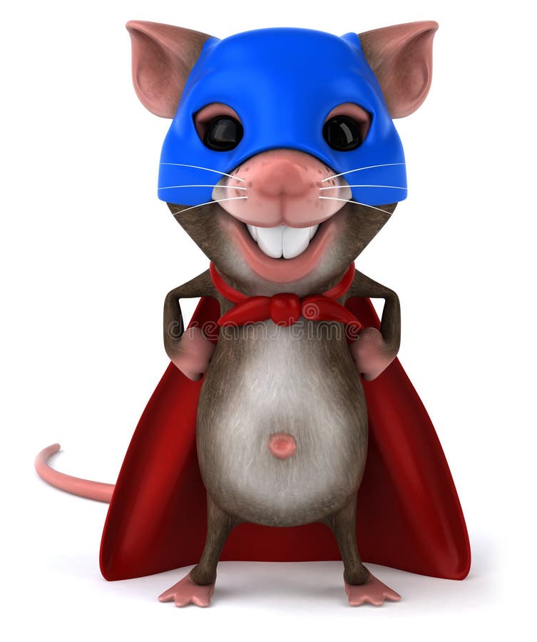 Super Mouse stock illustration. Illustration of funny - 24714815