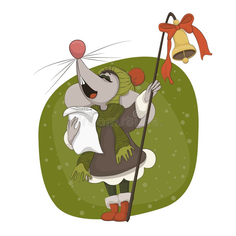 Singing Mouse Mascot Cartoon Style Stock Vector - Illustration of cable ...