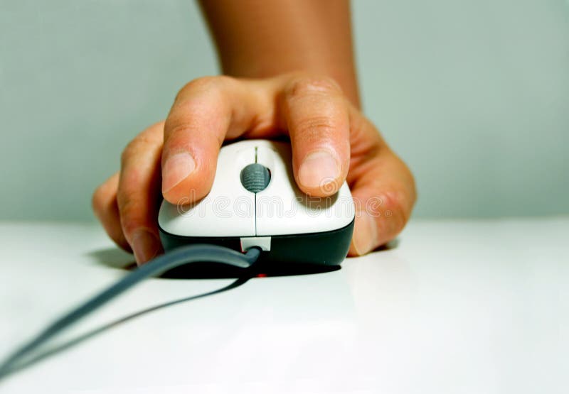 Hand Using a Computer Mouse Stock Image - Image of industry ...
