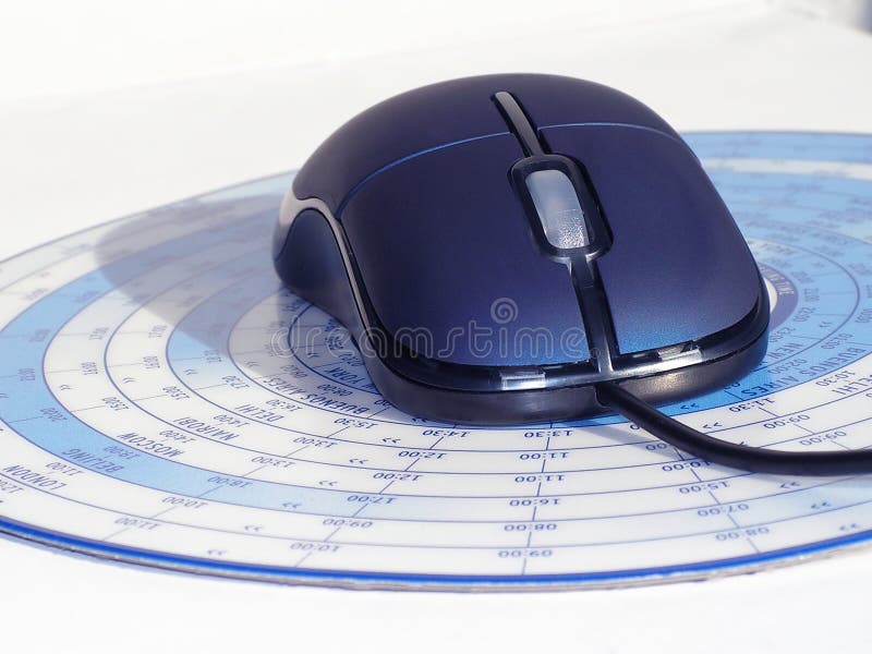 Optical Infrared Mouse on Pad Stock Photo - Image of operation ...