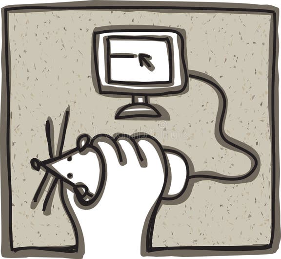 Hand Working Mouse Stock Illustrations – 1,205 Hand Working Mouse Stock ...