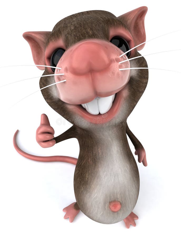 Mouse with a tooth stock illustration. Illustration of small - 13564491