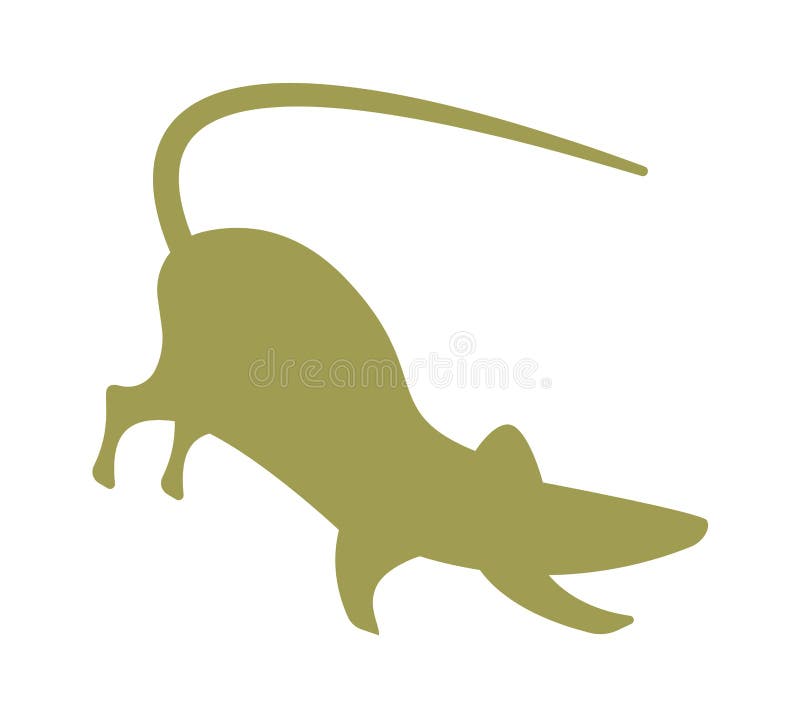 Mouse Abstract Silhouette Design Flat Icon Stock Vector - Illustration ...