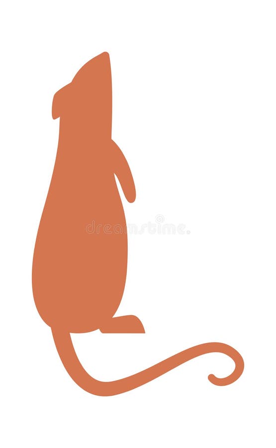 Mouse Abstract Silhouette Design Flat Icon Stock Vector - Illustration ...