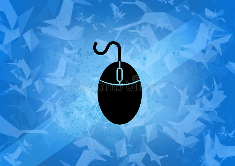 Mouse Aesthetic Abstract Icon on Blue Background Stock Illustration ...