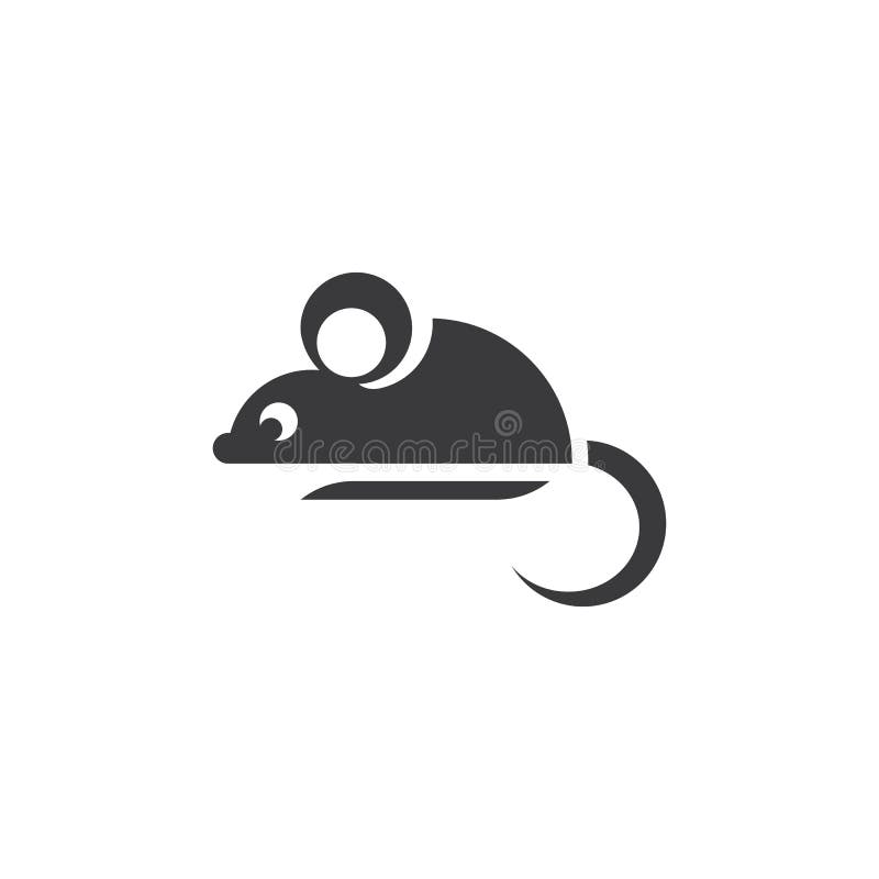 Mouse Animal Logo Icon Vector Stock Vector - Illustration of silhouette ...