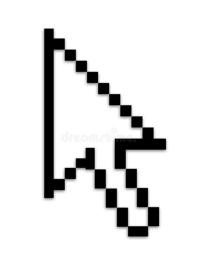Pixelated Hand and Mouse Cursor Stock Vector - Illustration of isolated ...