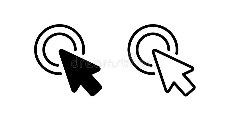 Arrow Click Cursor Disable Mouse Pointer Icon Stock Vector - Illustration of cursor ...