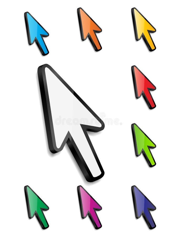 Mouse Arrow Cursor Vector Illustration Stock Vector - Illustration of ...