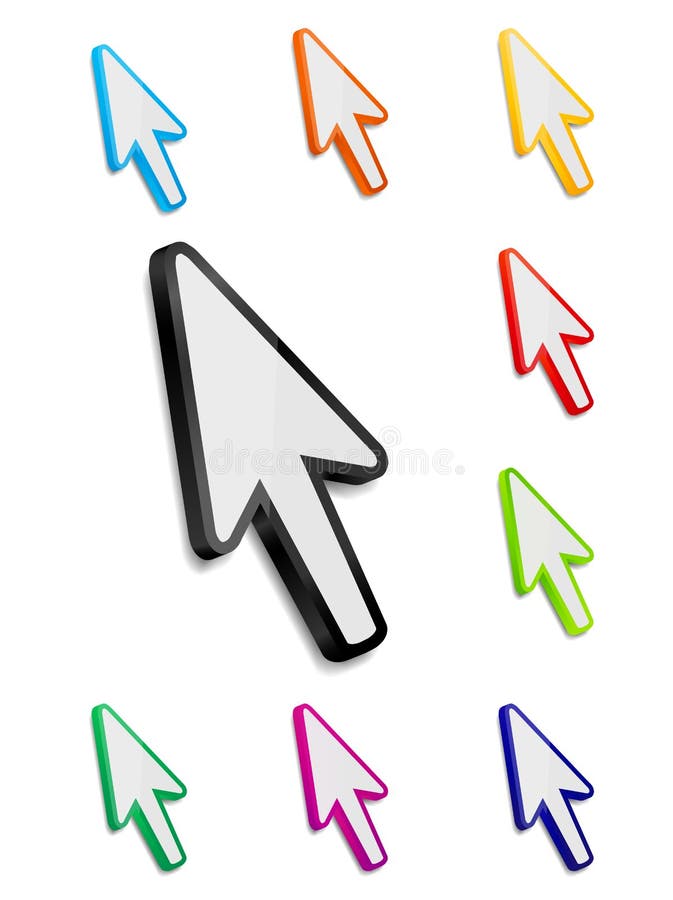 Mouse Arrow Cursor Vector Illustration Stock Vector - Illustration of ...