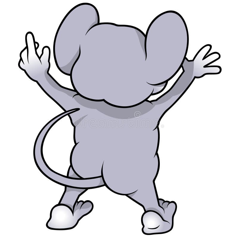 Mouse 08 from the back stock illustration. Illustration of mammal - 1946325