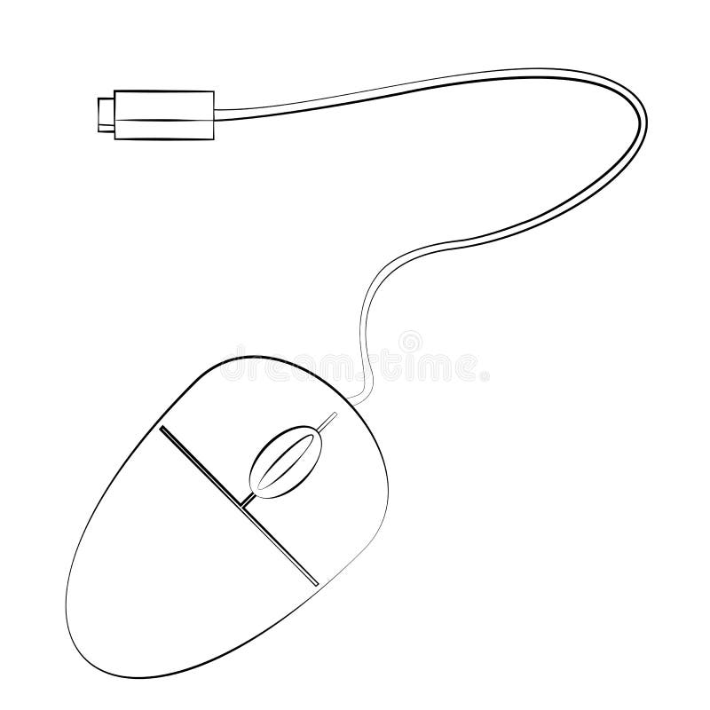 Computer Mouse Outline Stock Illustrations – 23,555 Computer Mouse ...