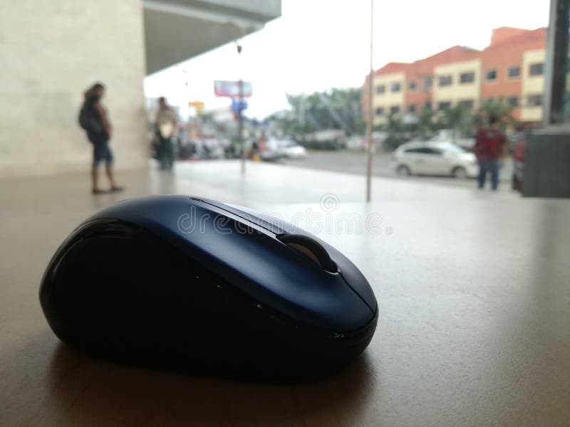 The mouse stock image. Image of table, black, blue, mouse - 102892249