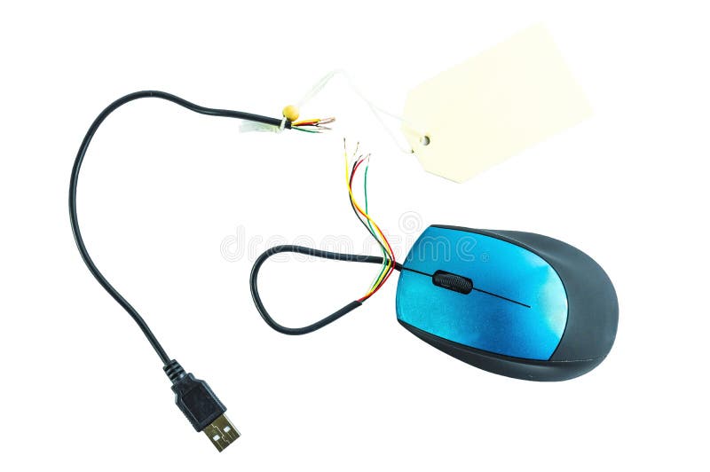 Mouse with broken cable stock image. Image of electronics - 34756843