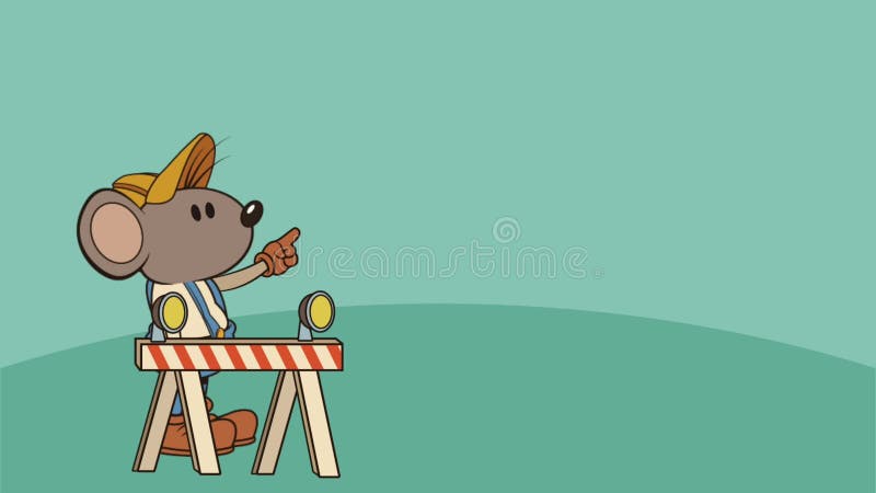 Mouse Builder with Barricade Character Animation Stock Footage - Video ...