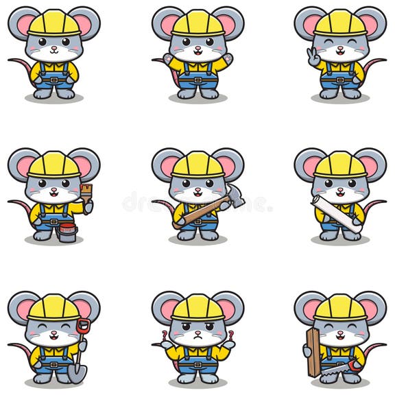 Mouse Construction Stock Illustrations – 1,886 Mouse Construction Stock ...