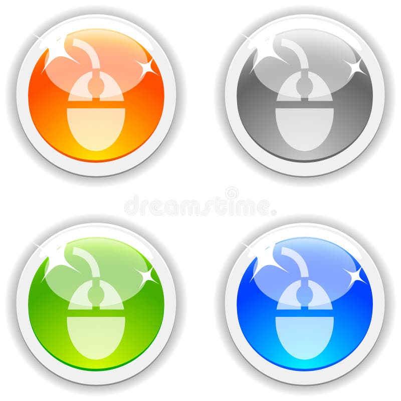 Web buttons mouse stock vector. Illustration of vector - 7124076