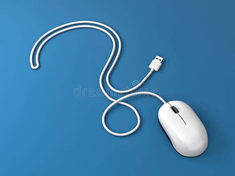 3d Mouse with a question stock illustration. Illustration of cartoon ...