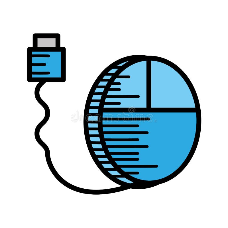 Mouse cable usb computer stock illustration. Illustration of hardware ...