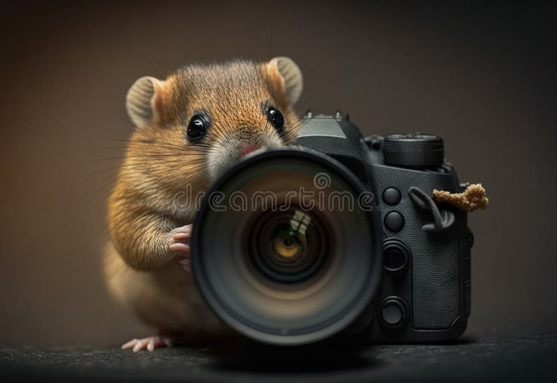A Mouse with a Camera Created by Generative Ai Stock Illustration ...