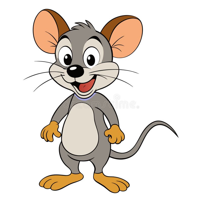 A cute funny mouse cartoon stock image. Illustration of happy - 358575937