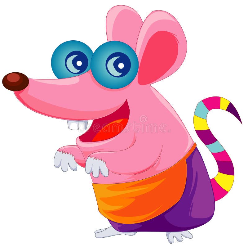 Cute cartoon Mouse stock illustration. Illustration of chiefly - 3508235