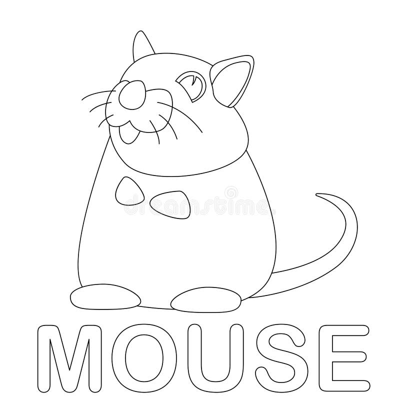 Mouse Cartoon Vector Illustration Coloring Book Front Stock Vector ...