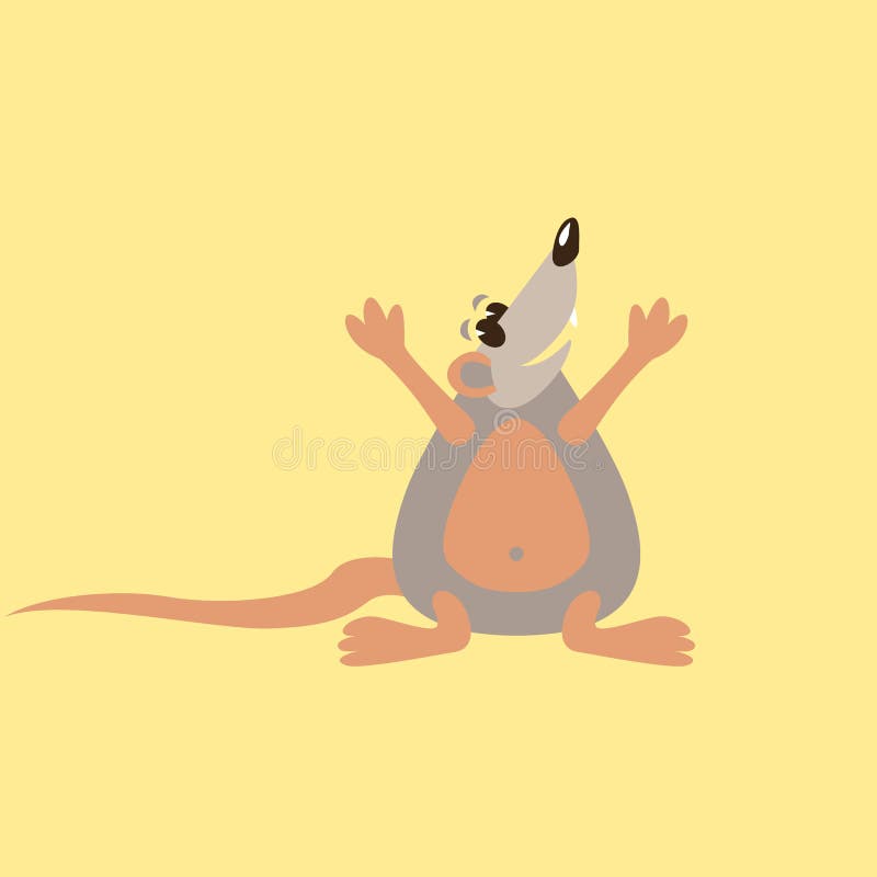 Mouse Cartoon Vector Illustration S Flat Stock Vector - Illustration of ...