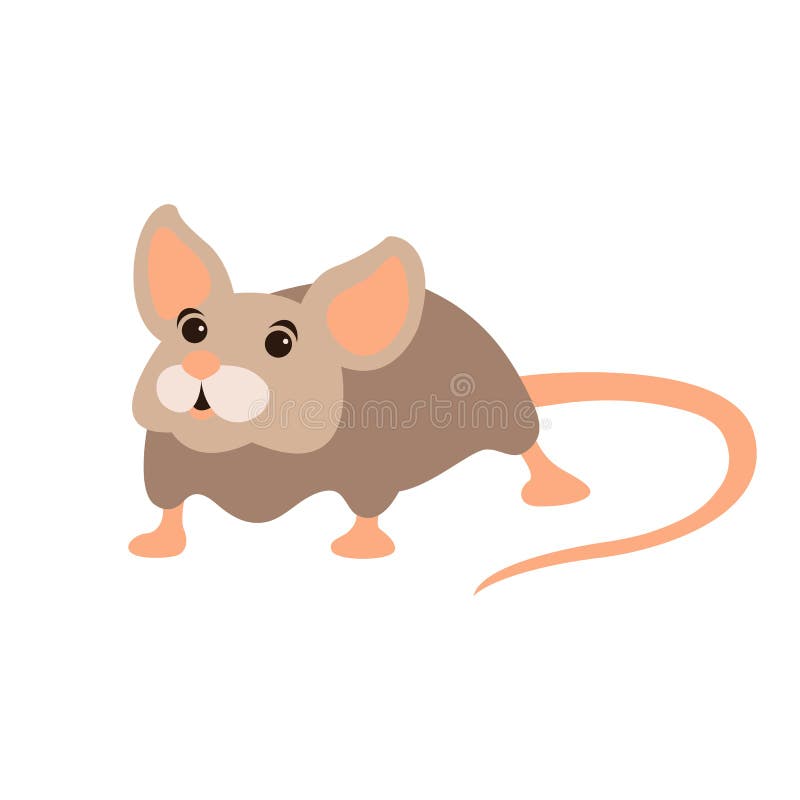 Mouse Cartoon Vector Illustration S Flat Stock Vector - Illustration of ...